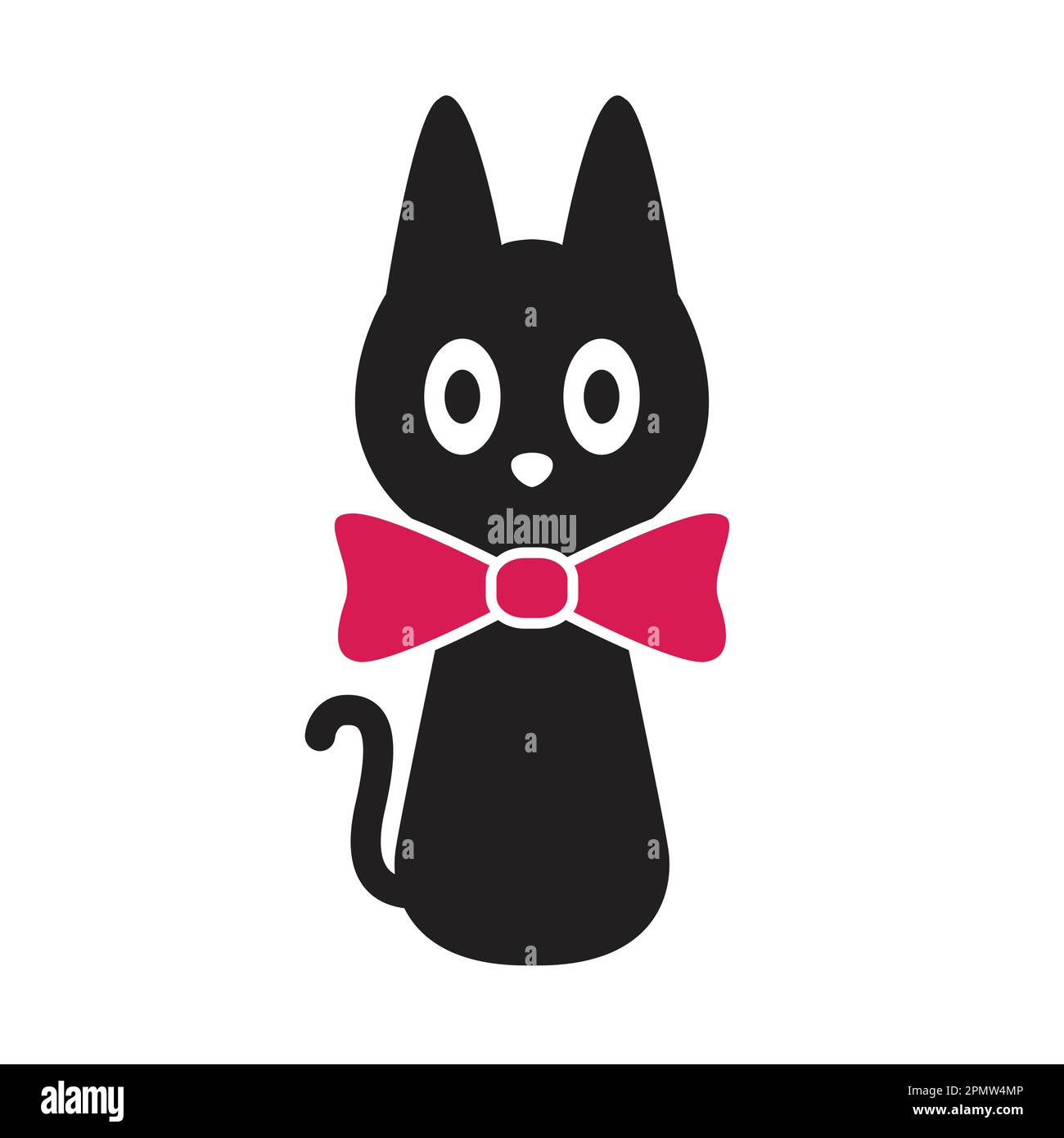 cat vector icon cartoon character calico kitten logo bow tie ...