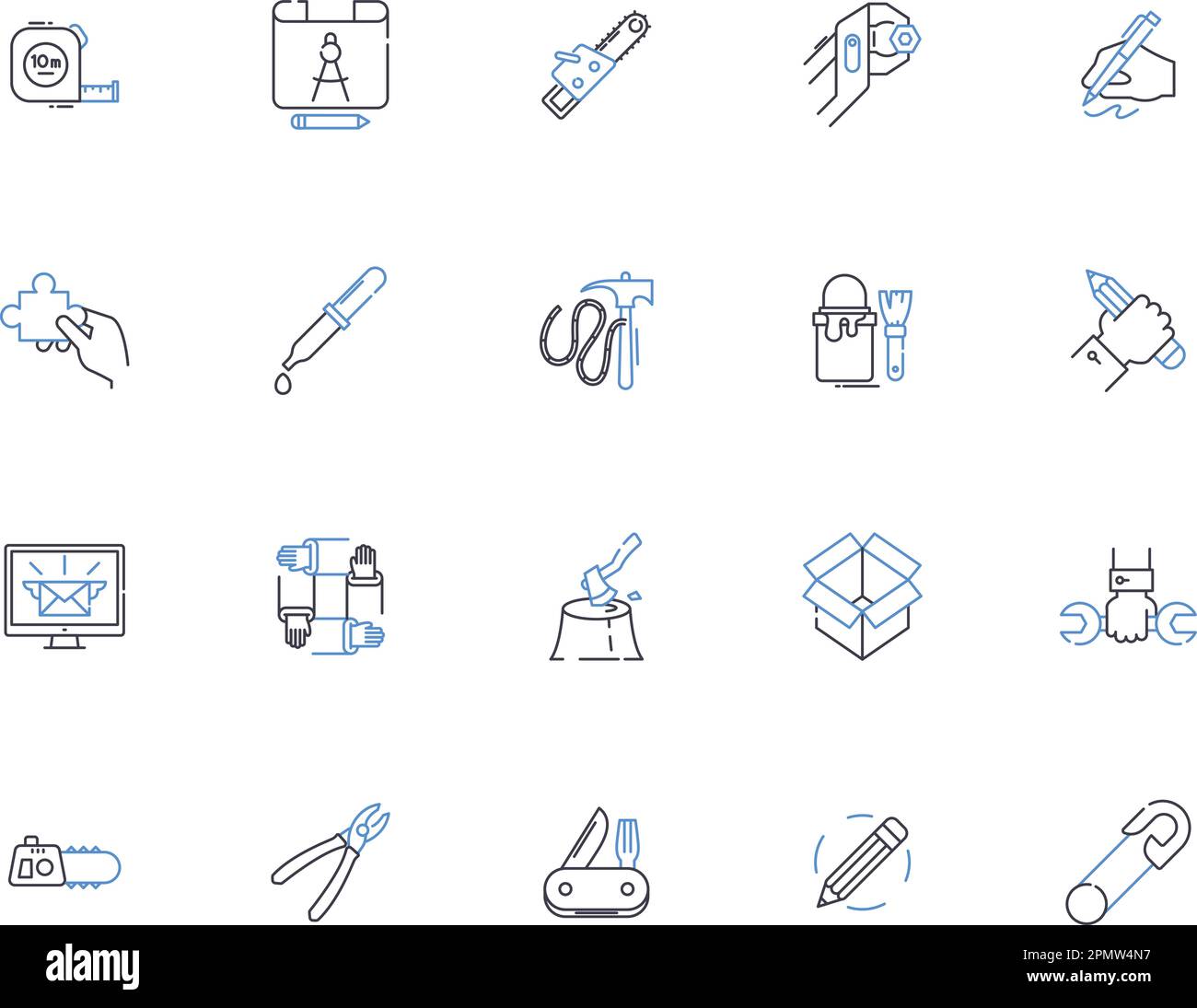 Materials outline icons collection. Fabrics, Plastics, Metals, Textiles ...