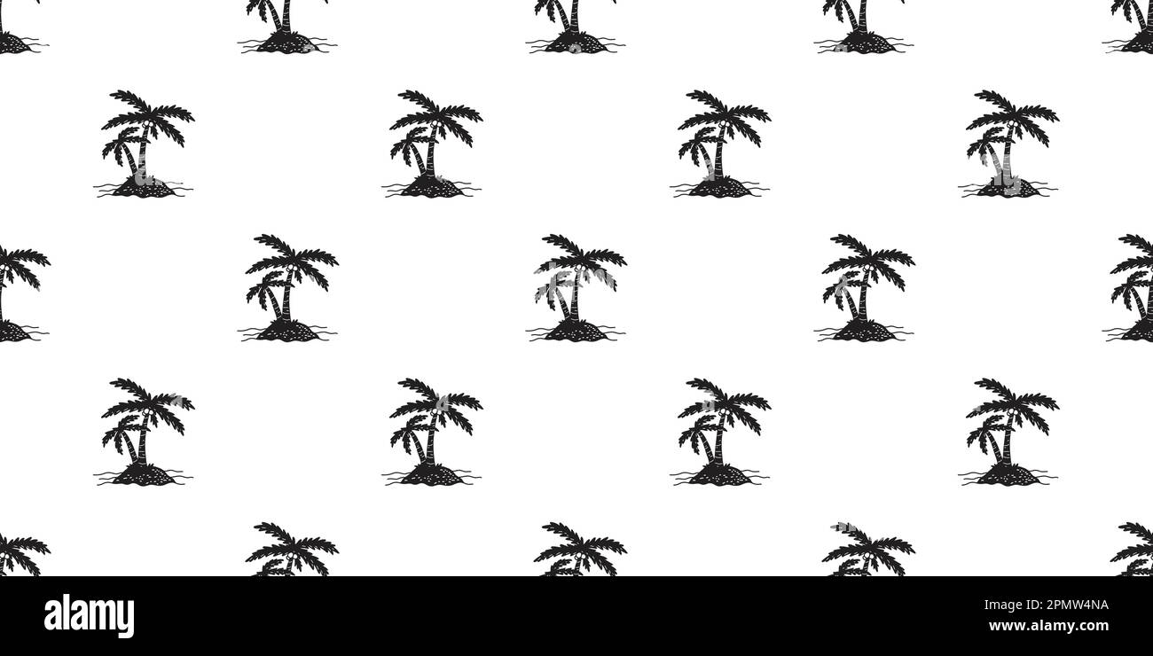 Coconut tree Seamless Pattern palm vector island isolated wallpaper ...