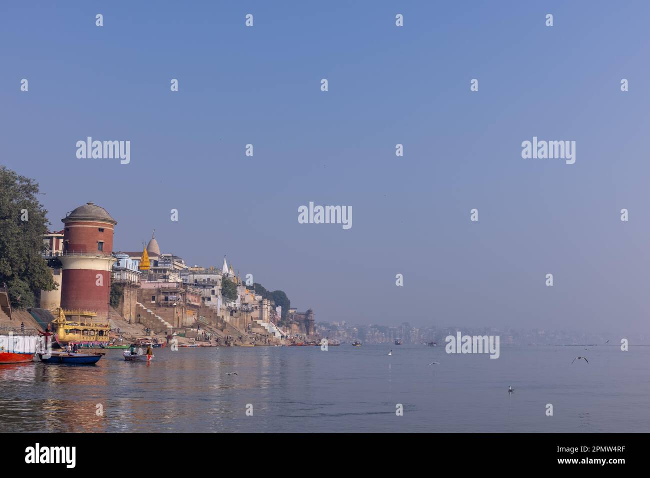 Architecture of ancient building, Historic Varanasi city with ancient ...