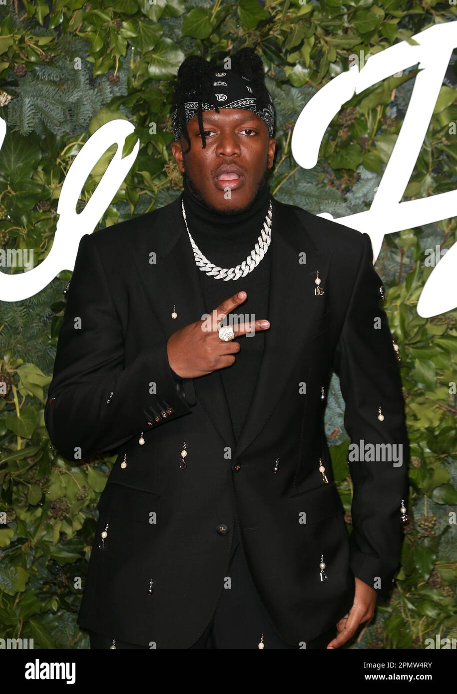 London, UK. 29th Nov, 2021. KSI attends The Fashion Awards 2021 at ...