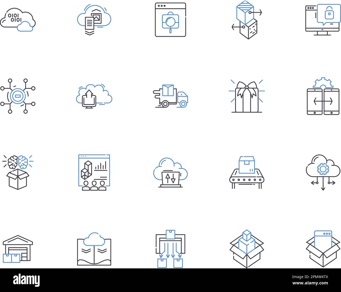 Storage outline icons collection. Storage, Space, Container, Rack ...