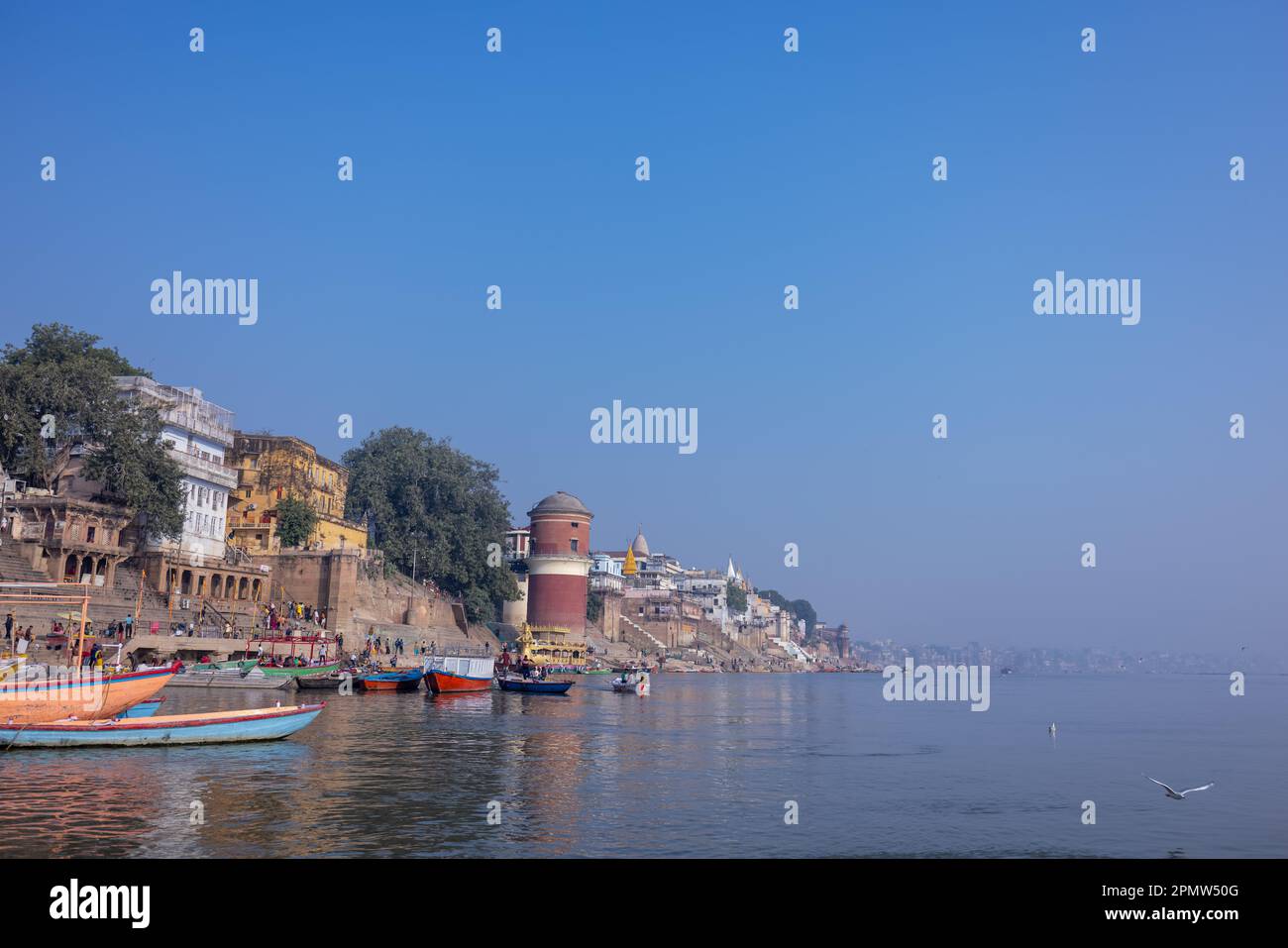 Architecture of ancient building, Historic Varanasi city with ancient ...