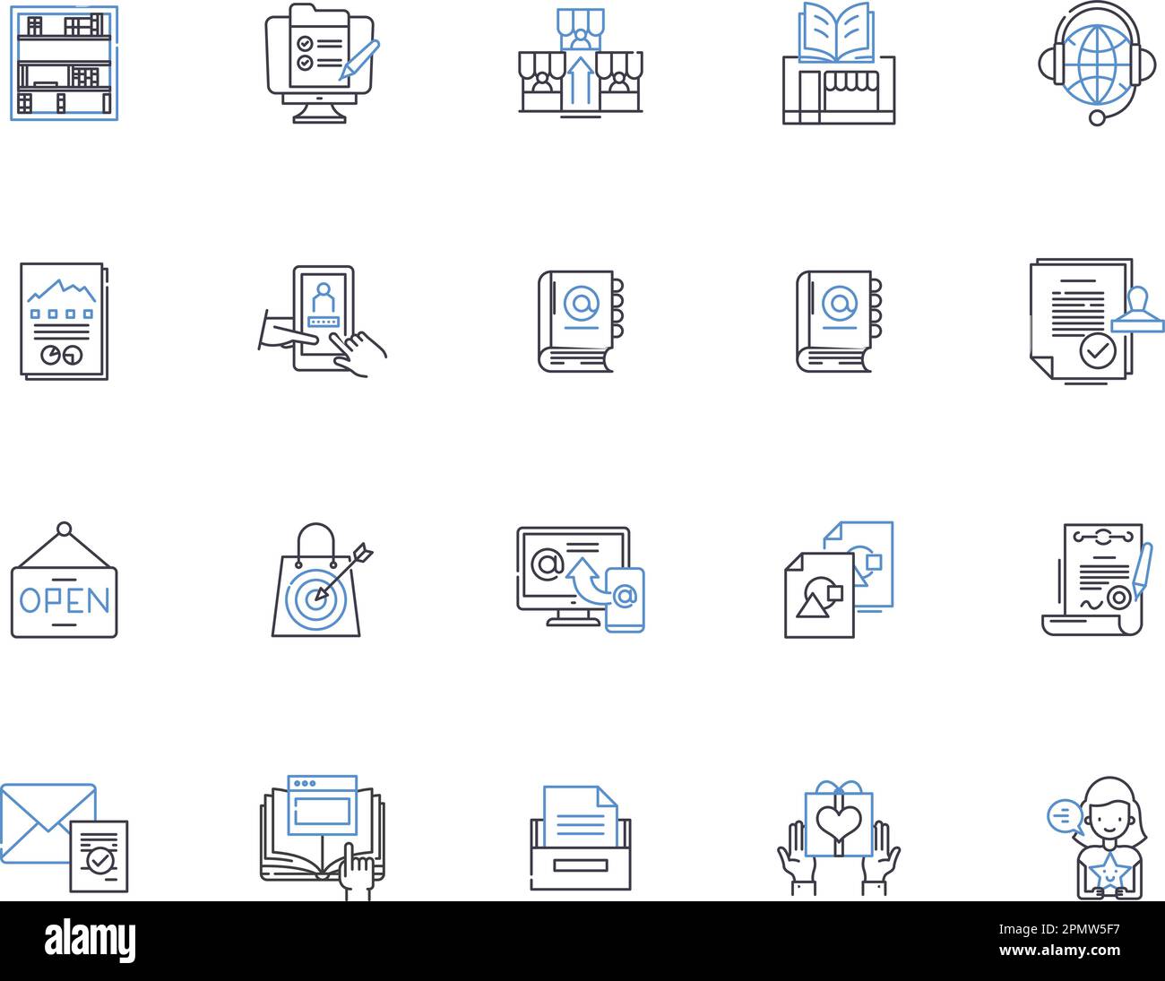 Branding outline icons collection. Branding, Identity, Image, Logo ...