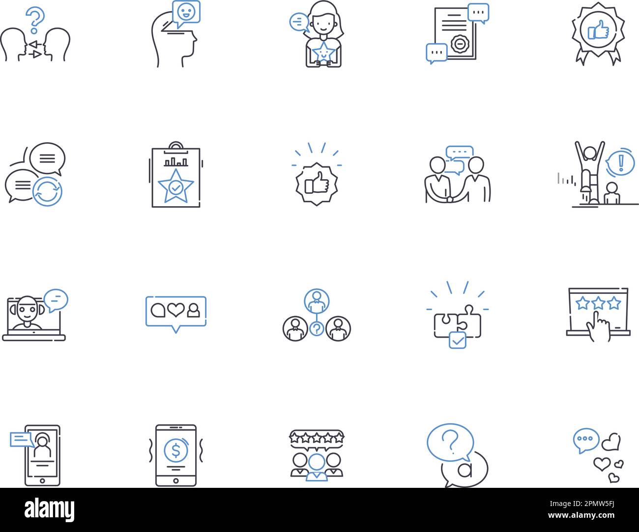 Reviews outline icons collection. Reviews, Ratings, Opinions, Feedback, Judgments, Assessments ...