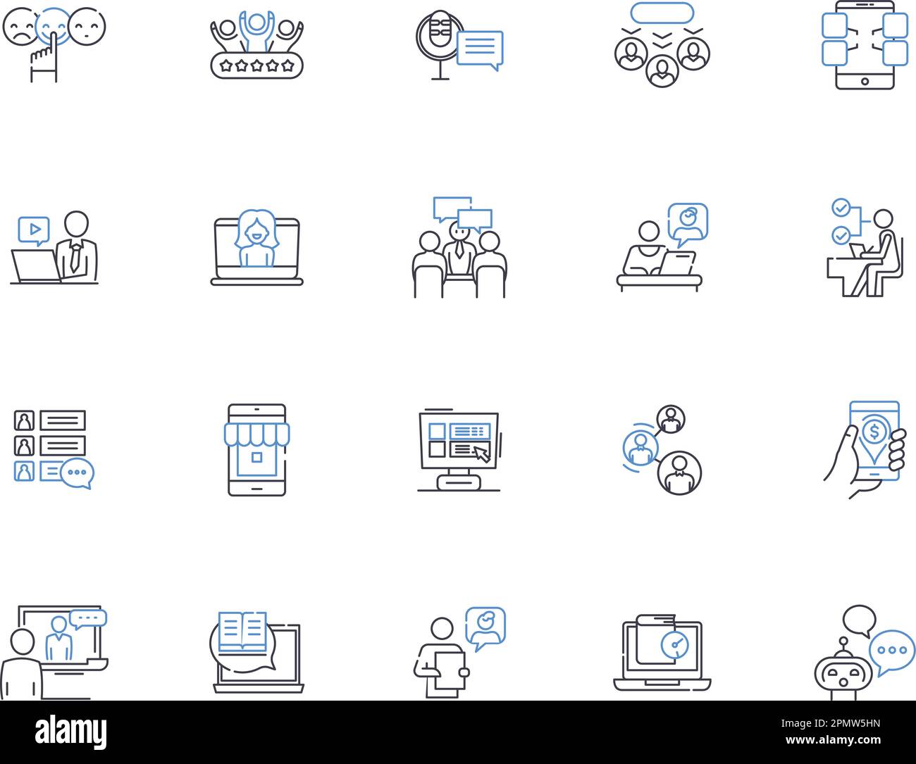 Chatting people outline icons collection. Chatting, People ...