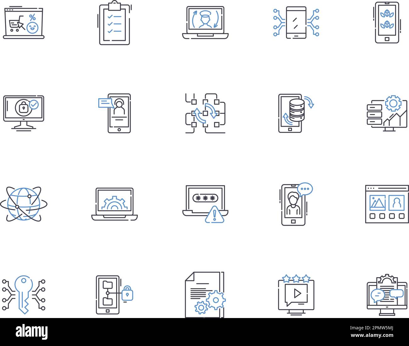 Software outline icons collection. Software, Program, Application ... Software outline icons collection. Software, Program, Application ...