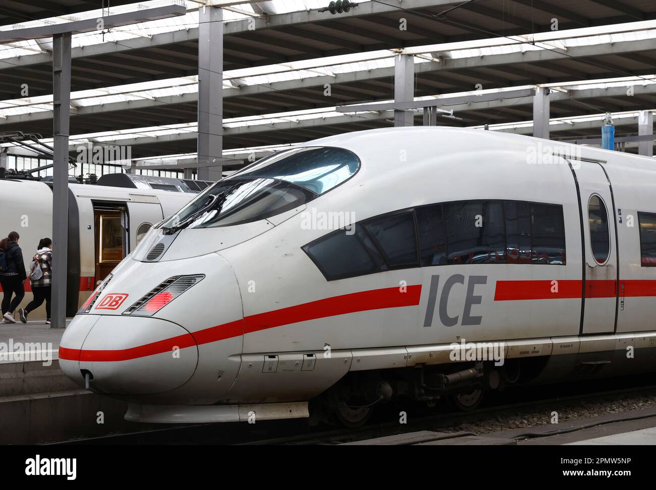 A picture shows a train of Deutsche Bahn AG's ICE,InterCity Express, at ...