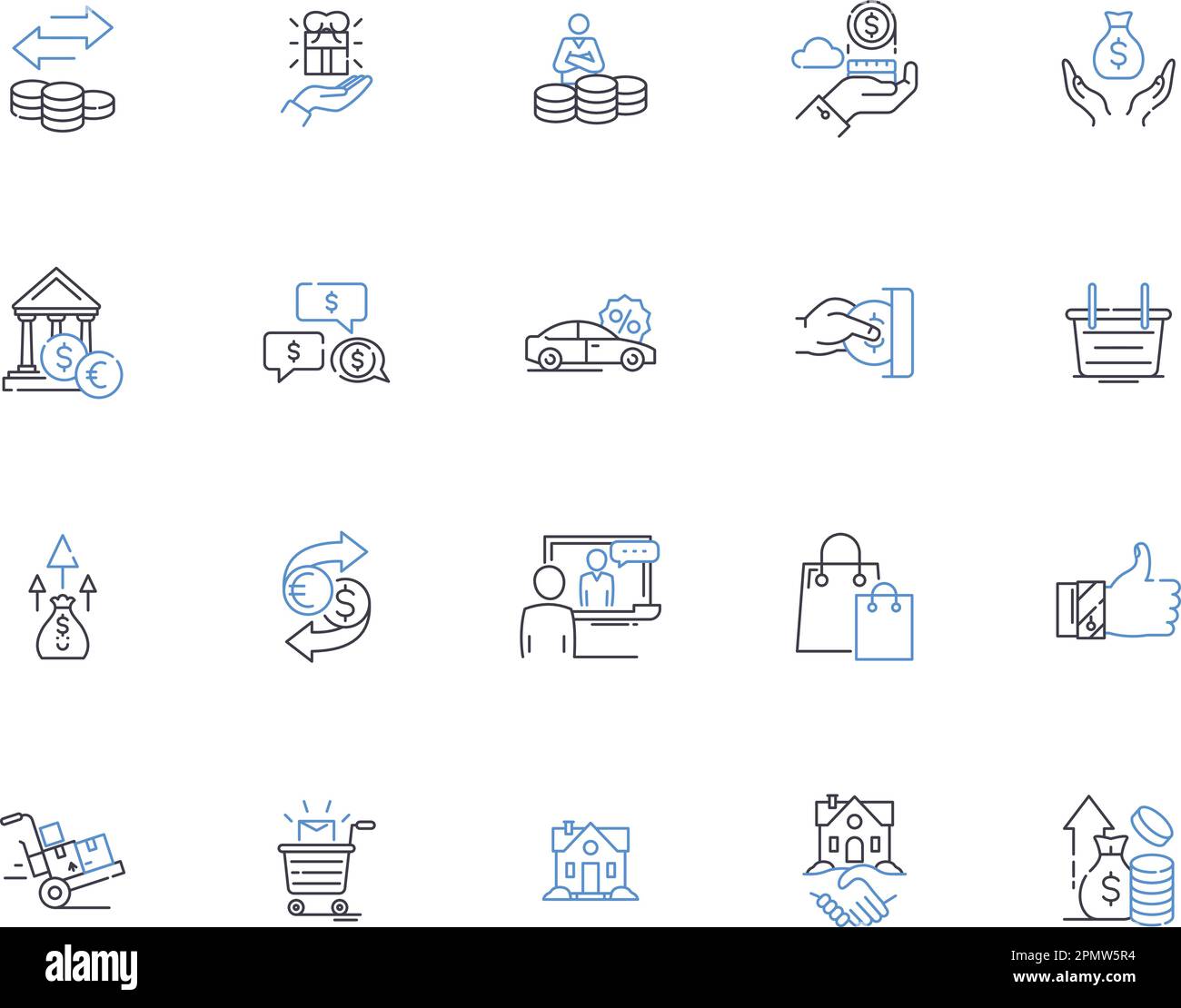 Customer Development outline icons collection. Customer, Development ...