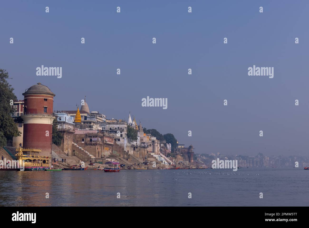 Architecture of ancient building, Historic Varanasi city with ancient ...