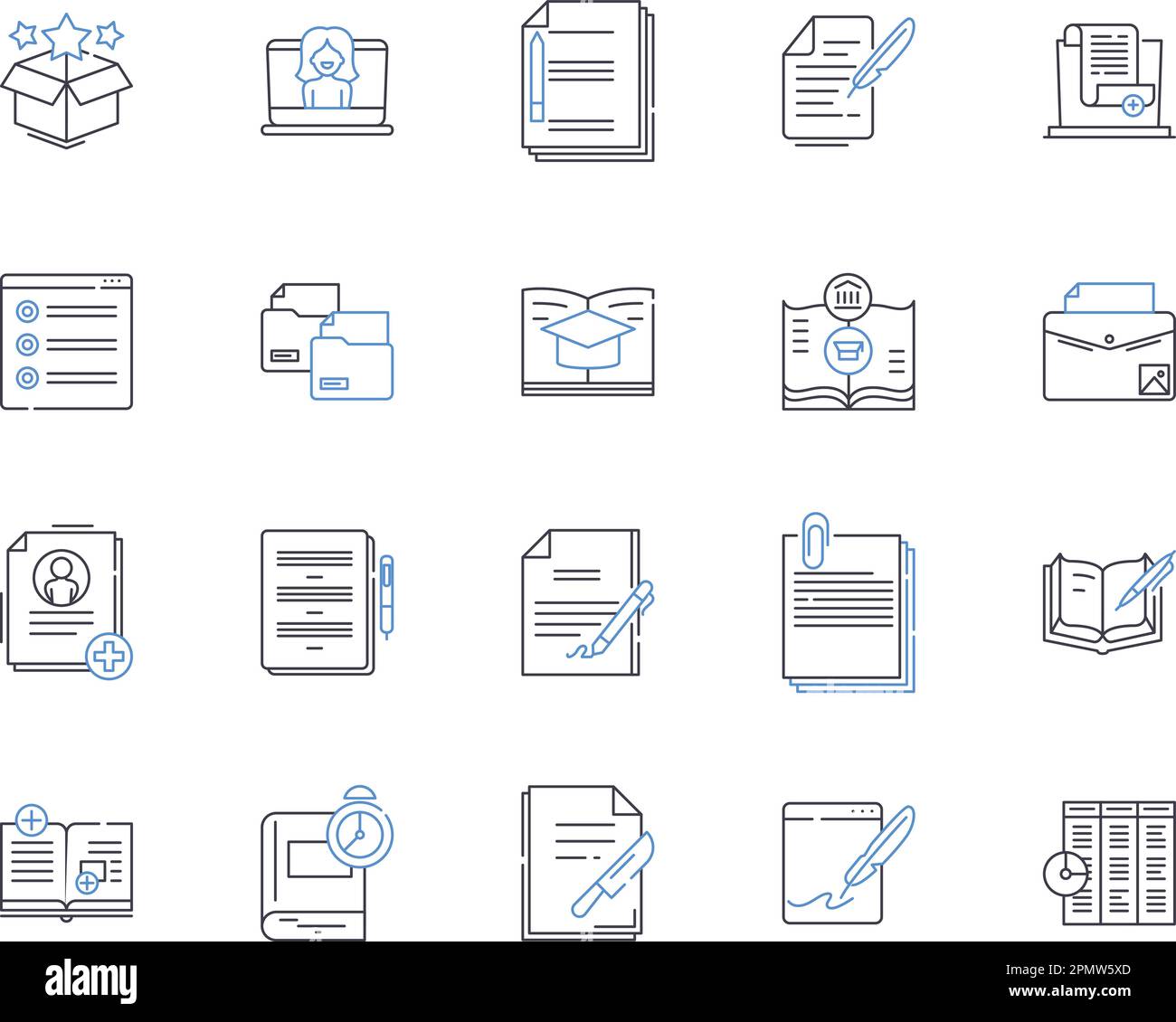 Study abroad and exchange programs outline icons collection. Exchange ...