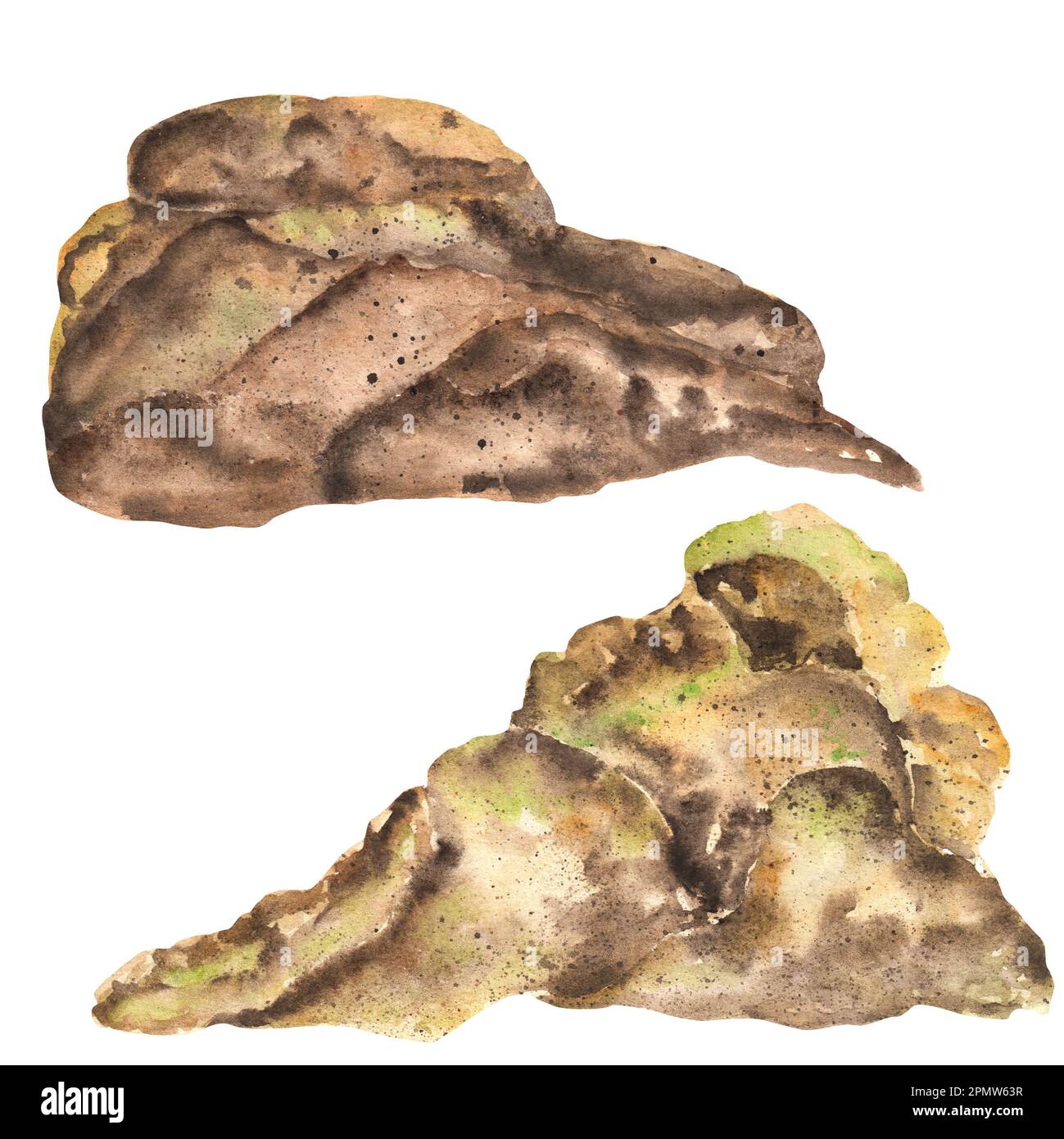 Pile big brown rocks Cut Out Stock Images & Pictures - Alamy