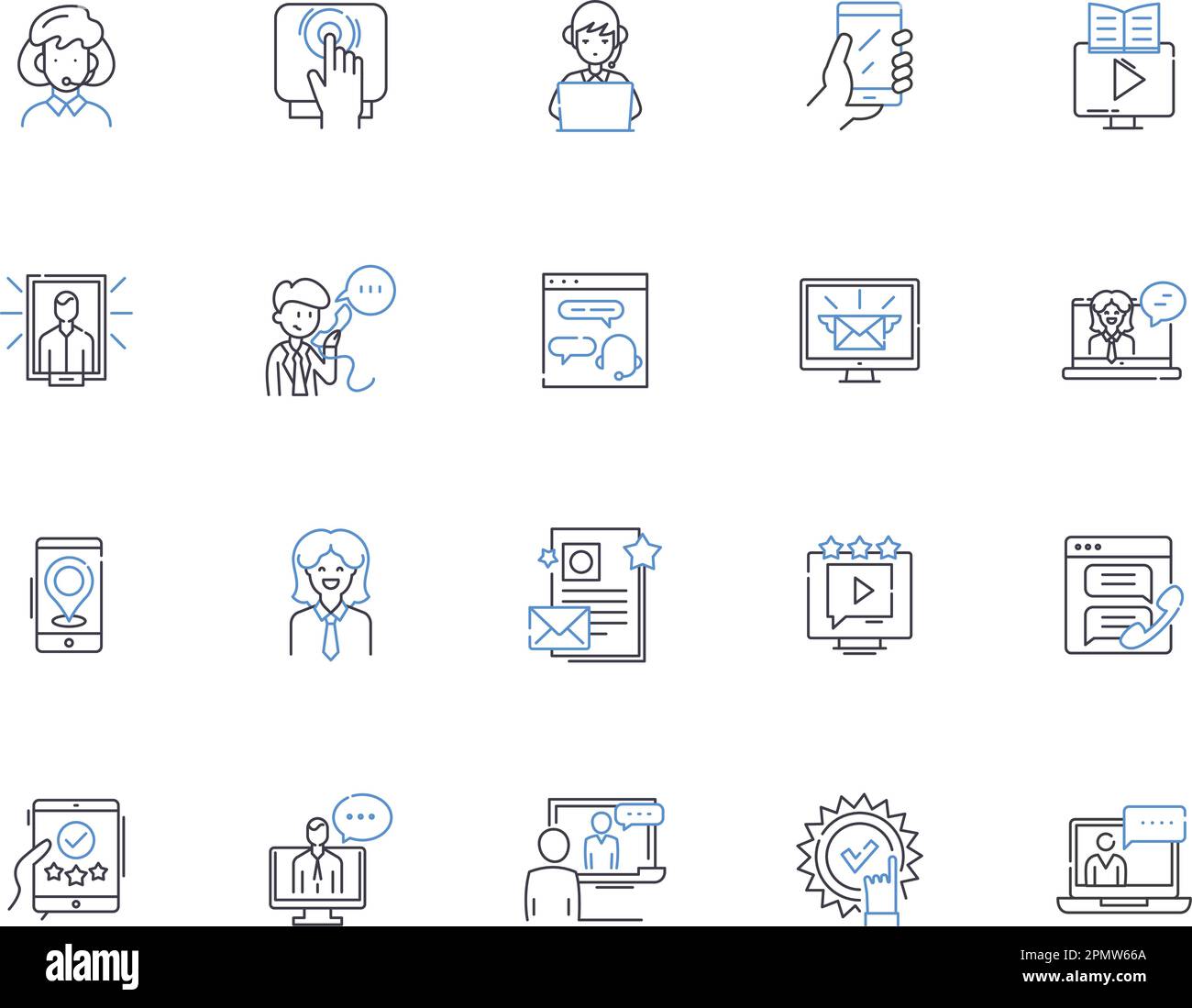 Mass media outline icons collection. Media, Mass, Journalism, Broadcast ...