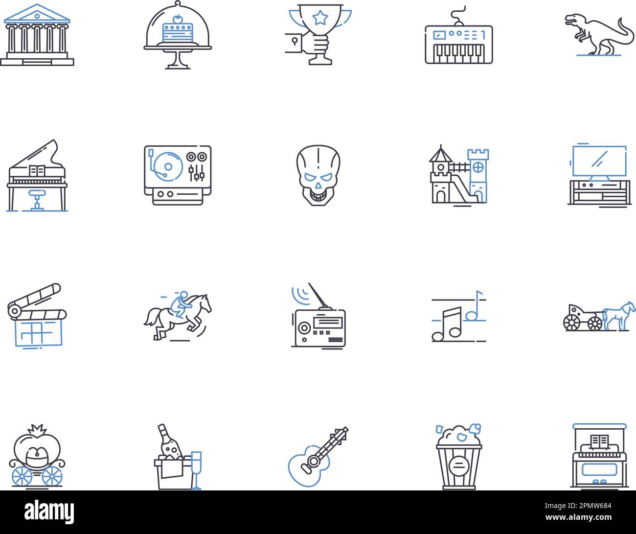 Perfomance marketing outline icons collection. Performance, Marketing ...