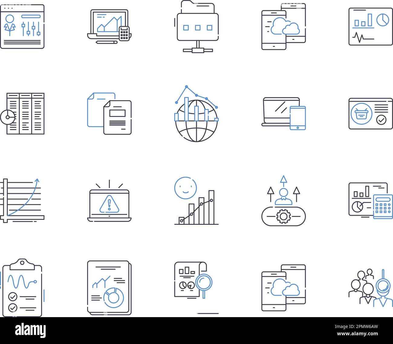 Data and cloud outline icons collection. Data, Cloud, Analytics ... Data and cloud outline icons collection. Data, Cloud, Analytics ...