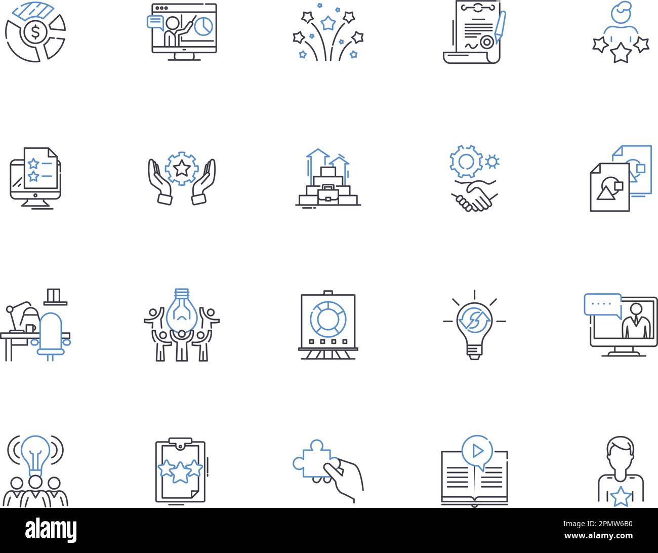Marketing outline icons collection. Advertising, Promotion, Branding ...