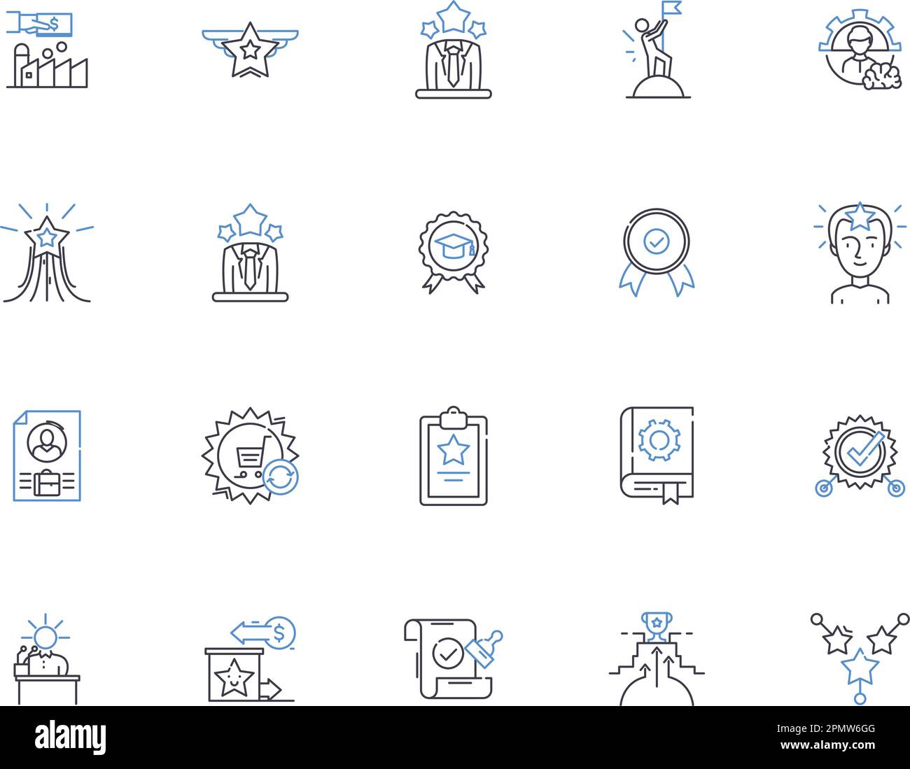 Awards outline icons collection. Awards, accolades, honors, prizes ...