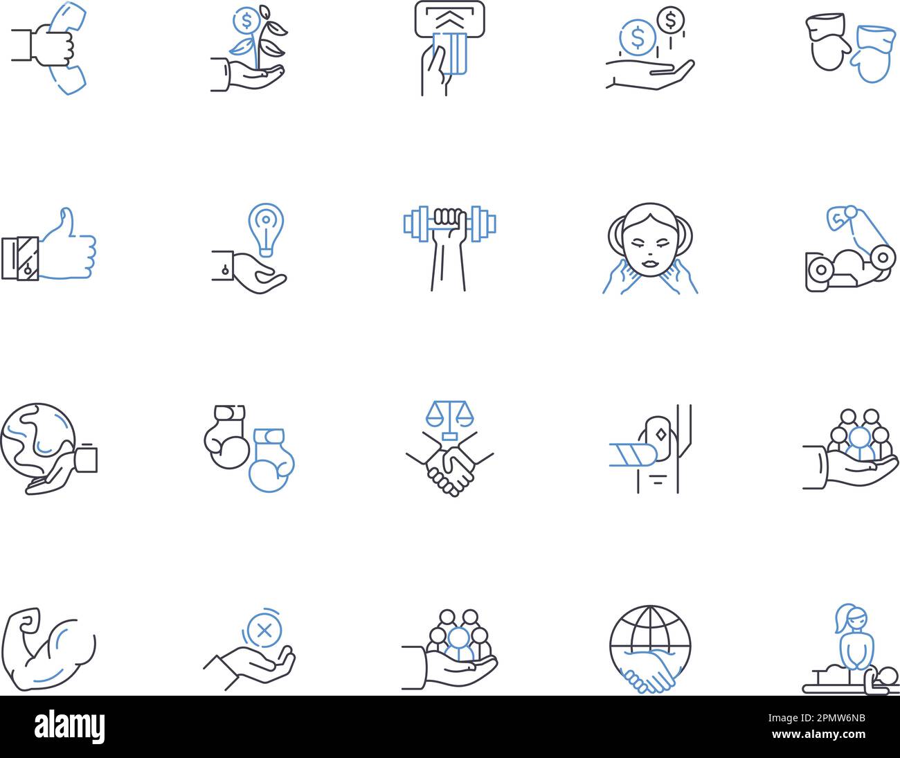 Growth outline icons collection. Expansion, Advancement, Increase ...