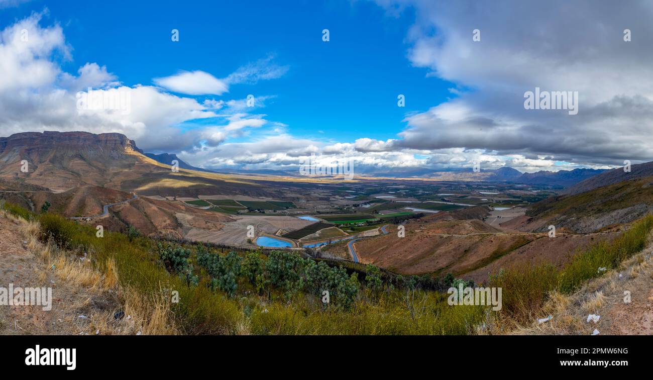 The view from Gydo Pass on farm land Cape South Africa Stock Photo - Alamy