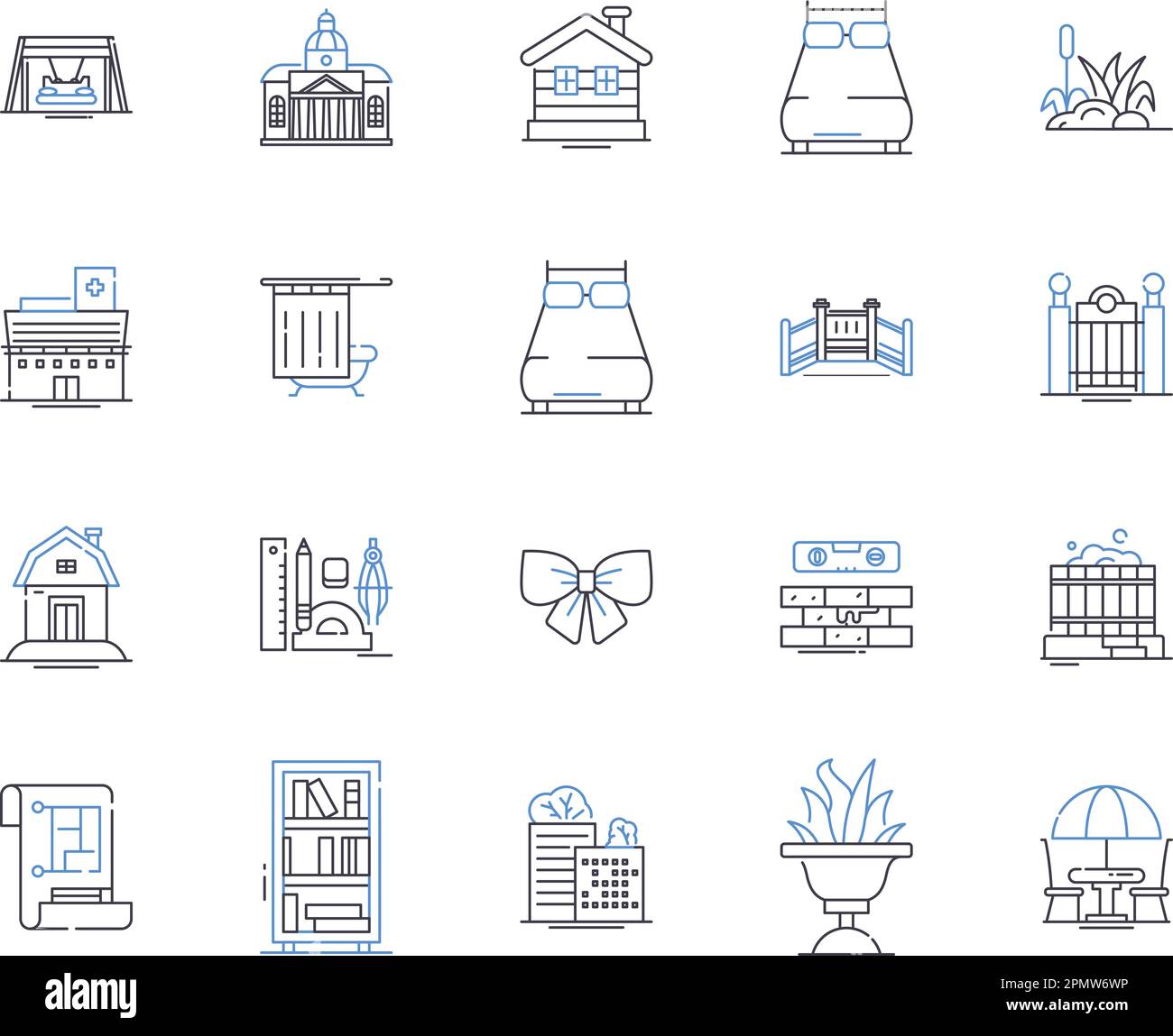 interior design studio outline icons collection. Interior, Design ...
