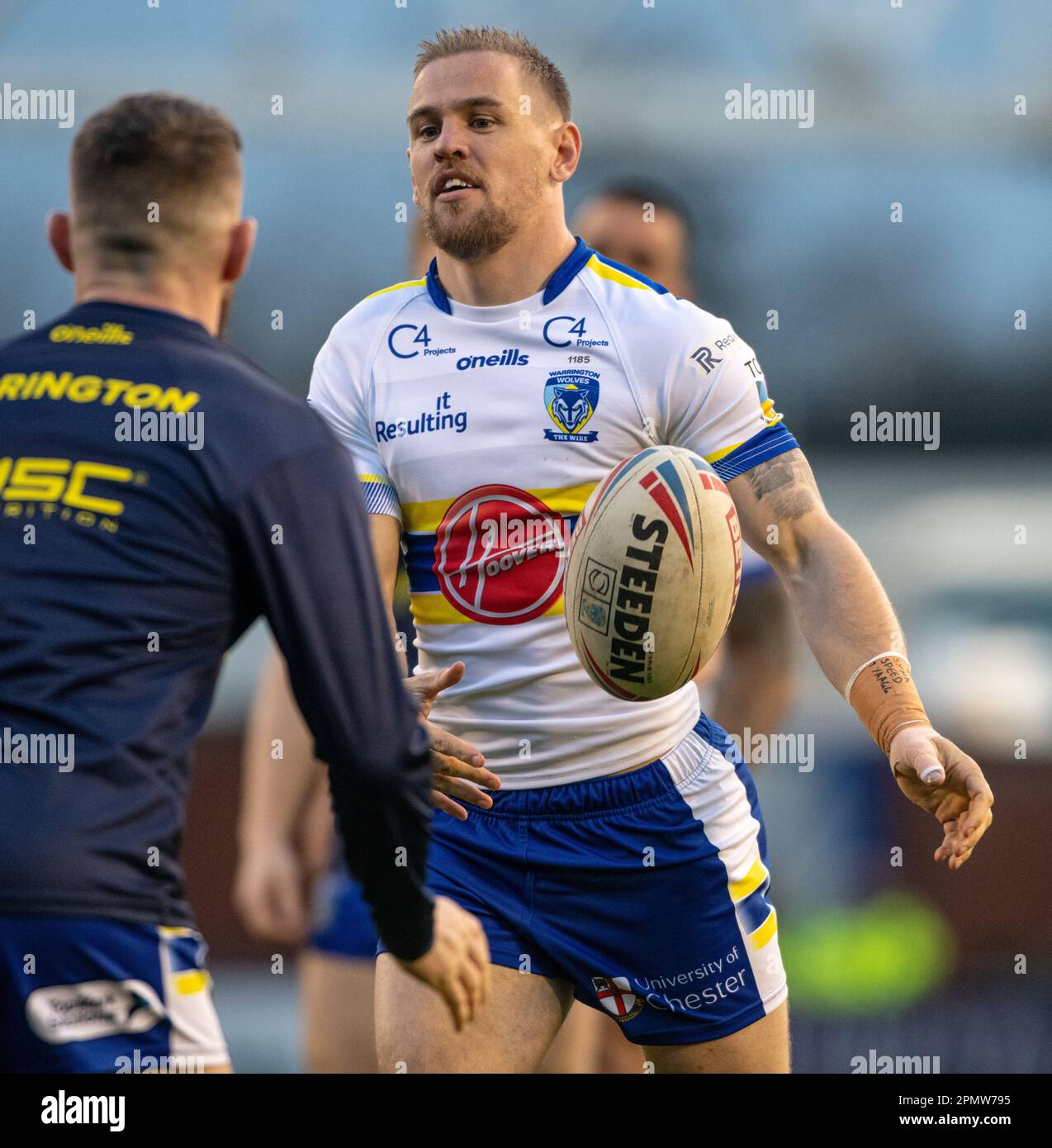 Warrington, Cheshire, England 14th April 2023. Warrington's Matt Duffy ...
