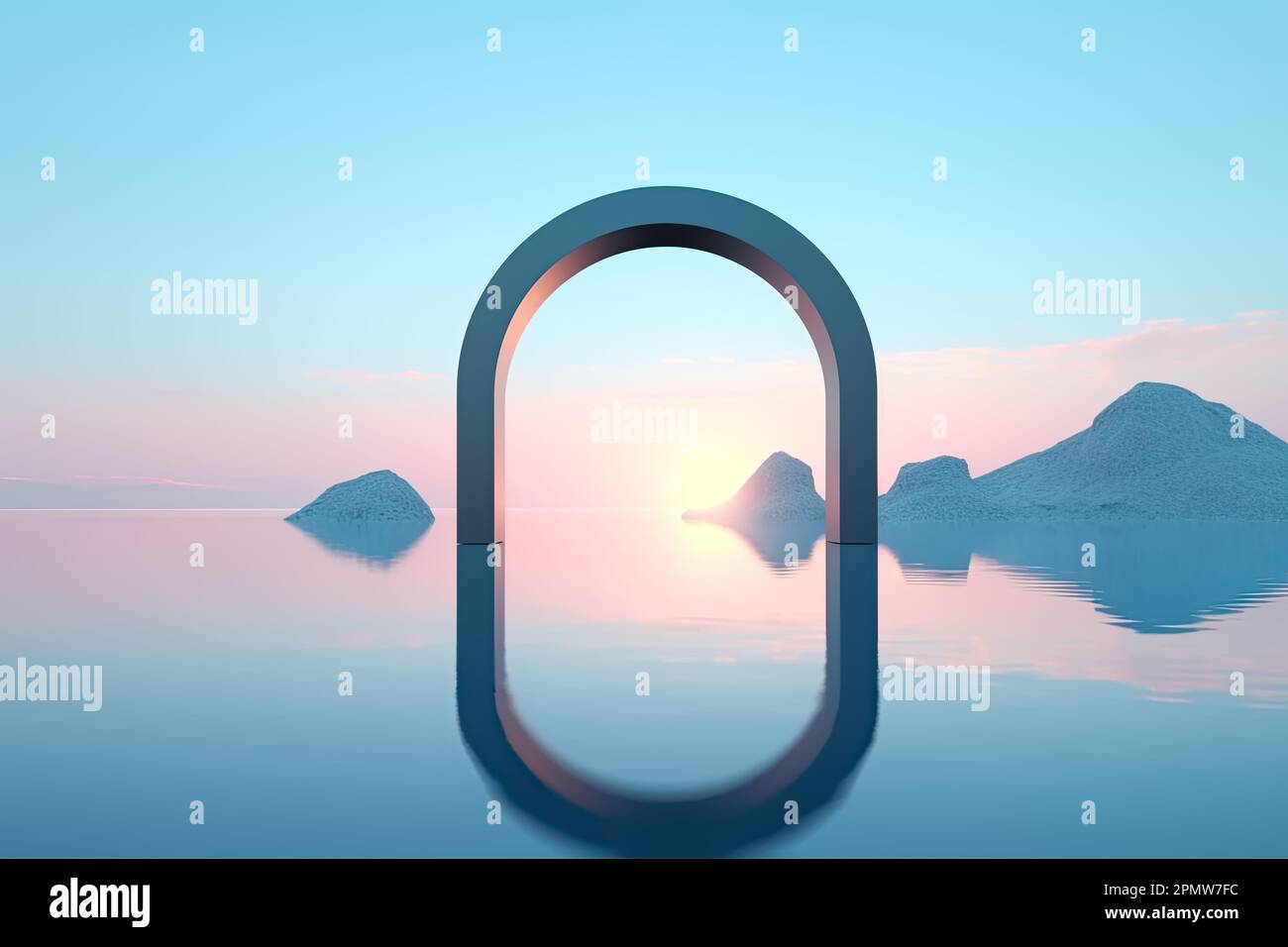 3d render, abstract futuristic background with geometric shapes ...