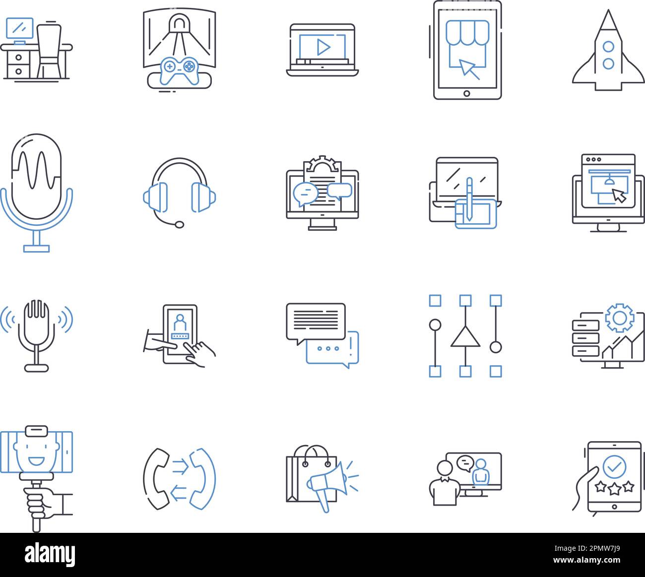 Artificial intelligence learning outline icons collection. AI, Learning ... Artificial intelligence learning outline icons collection. AI, Learning ...
