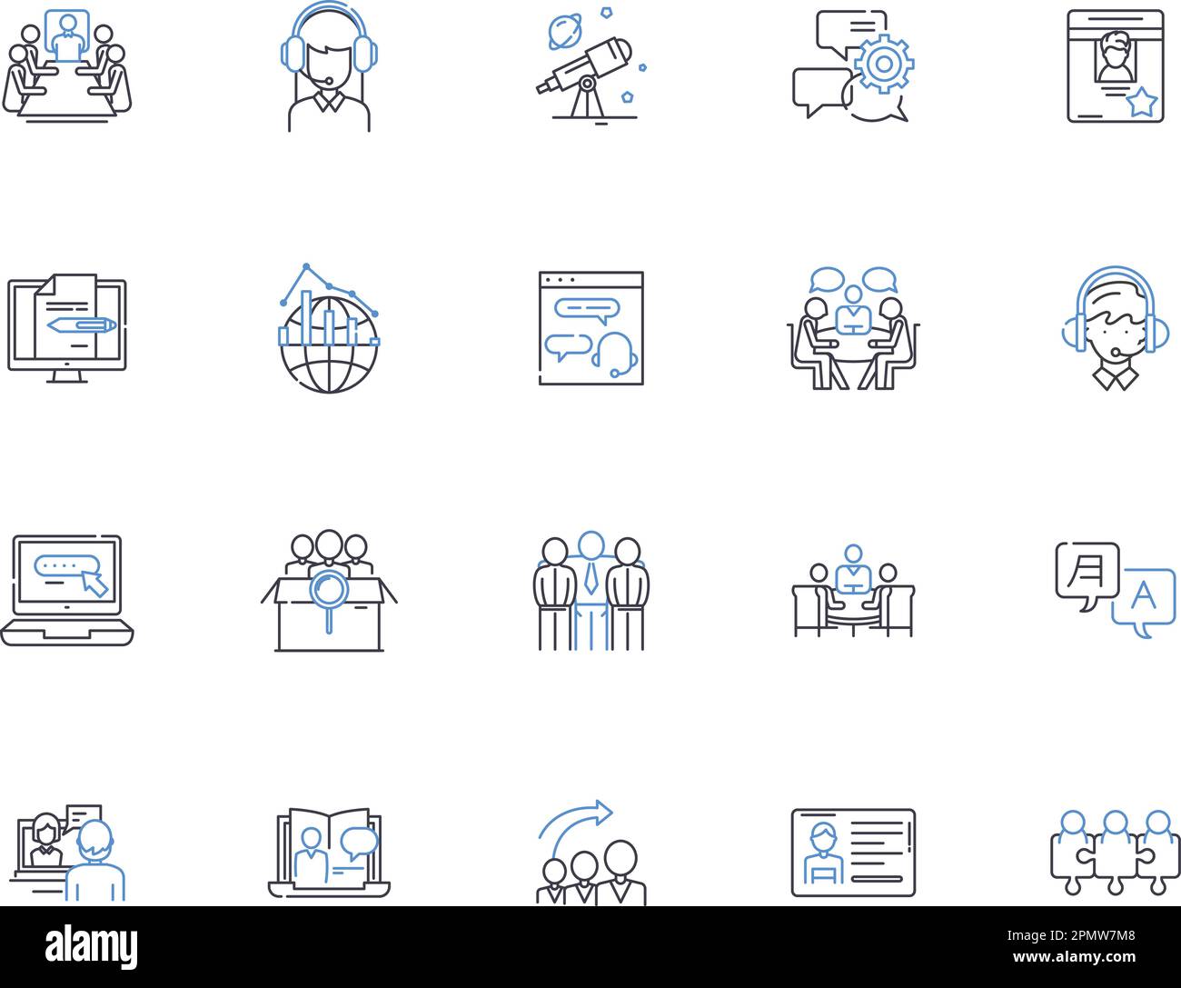 Community outline icons collection. Commune, Society, Gathering ...
