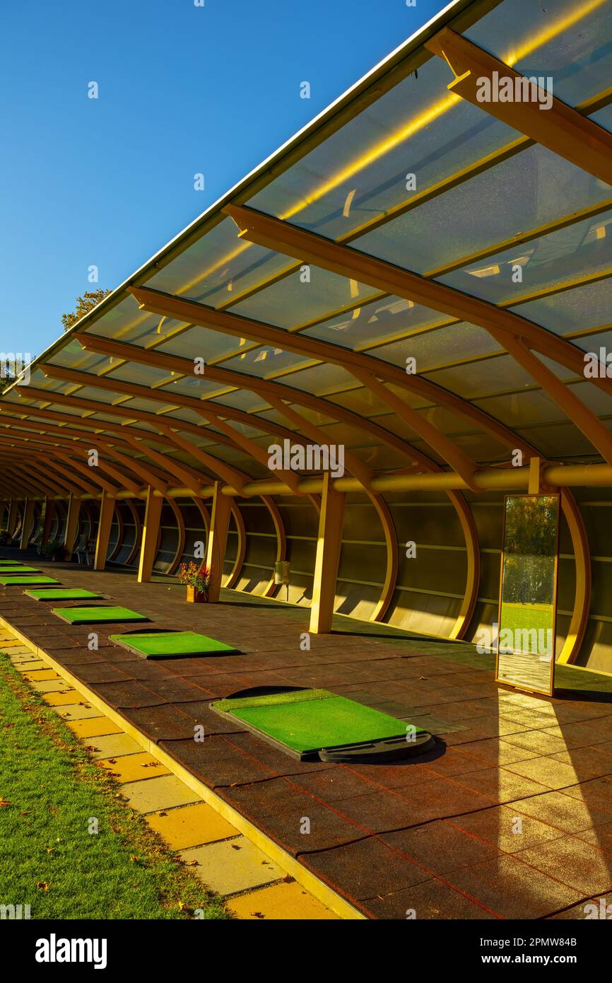 Built Structure on Driving Range on Golf Course in a Sunny Day in ...