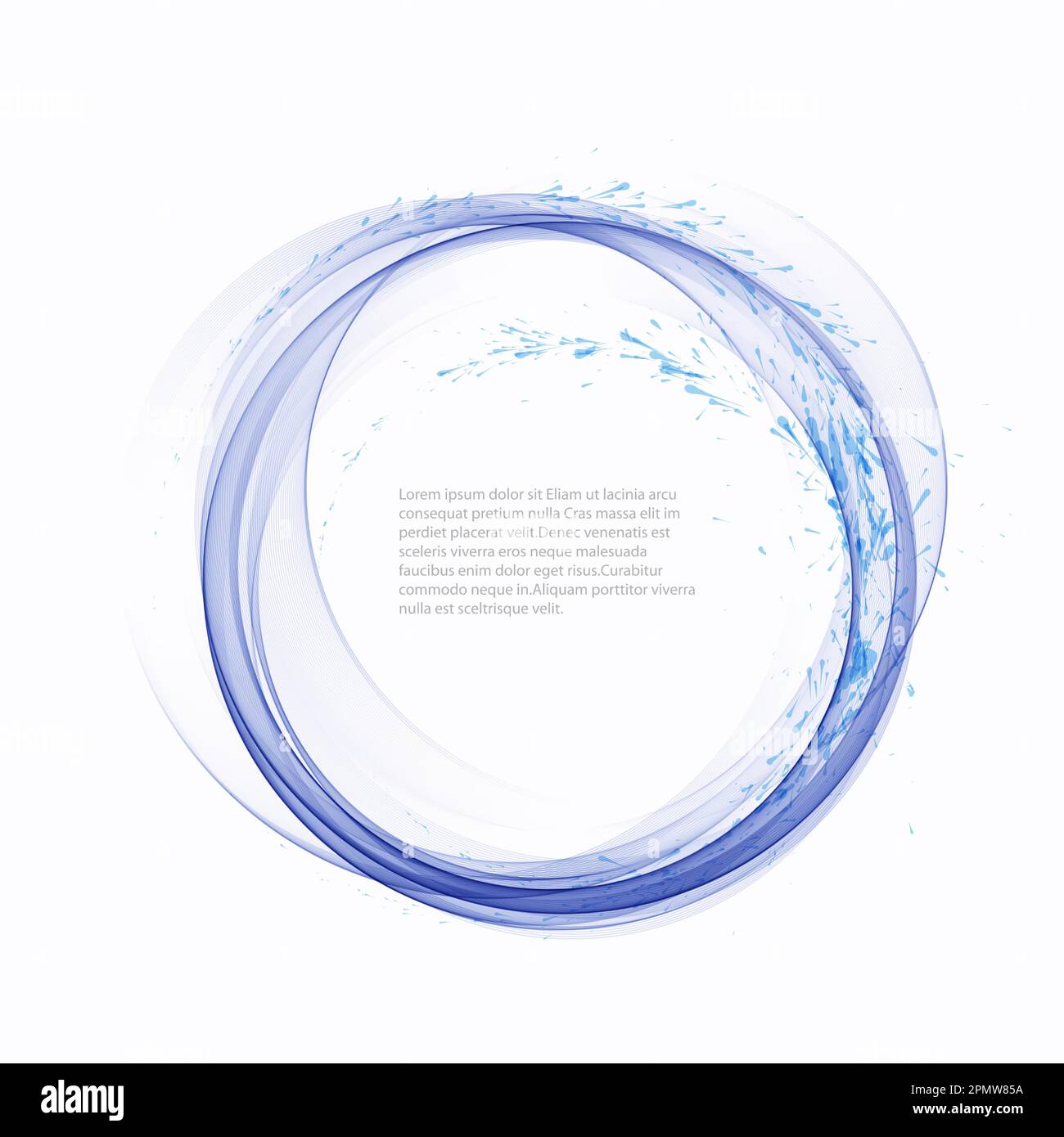 Transparent abstract blue circle wave with splash effect. Design ...