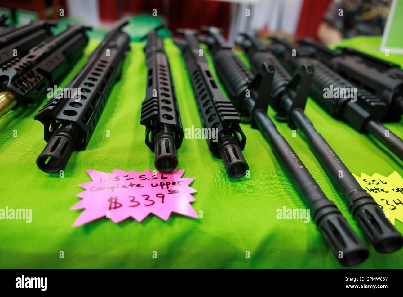Indianapolis, United States. 15th Apr, 2023. AR-15 build kits seen for ...