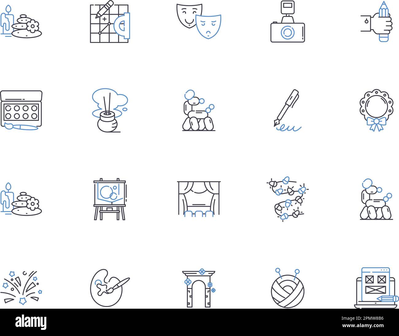 Creative outline icons collection. Innovative, Artistic, Imaginative ...