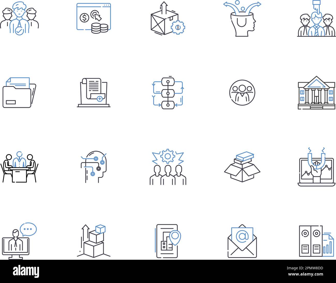 Organization outline icons collection. Organize, Structure, Entity ...