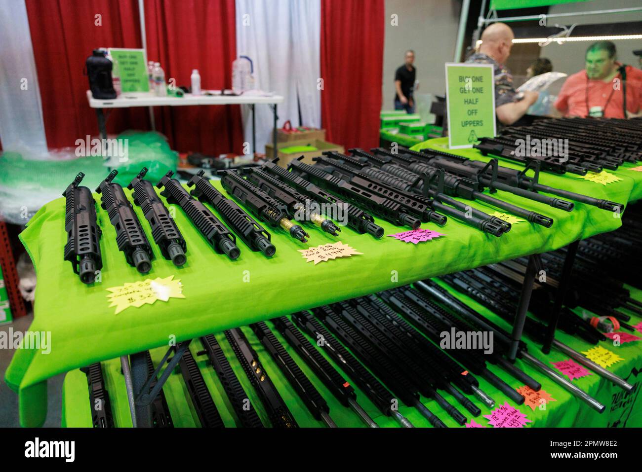 Indianapolis, United States. 15th Apr, 2023. AR-15 build kits seen for ...