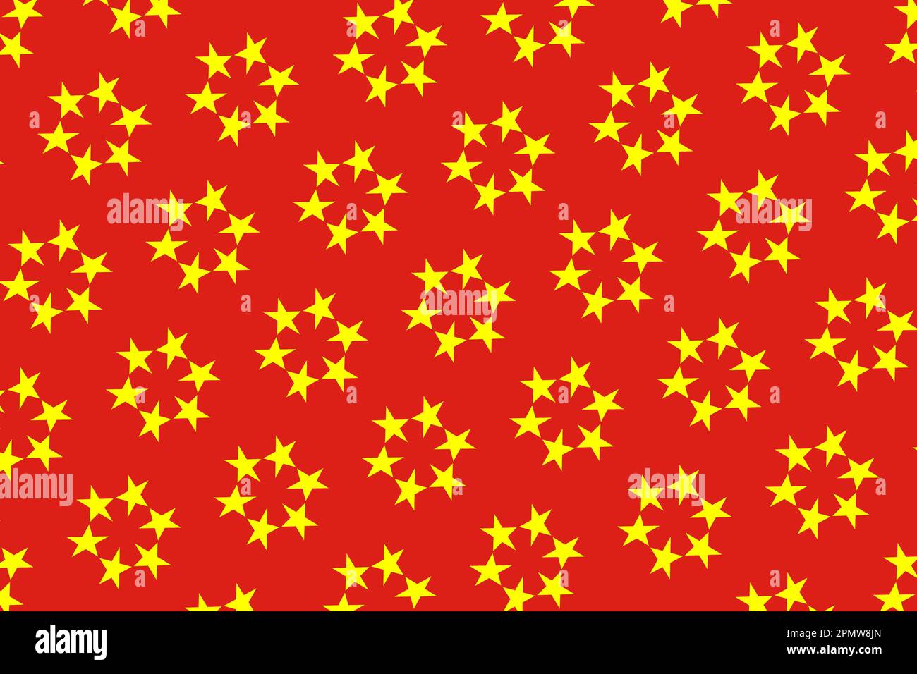 Geometric pattern in the colors of the national flag of Vietnam. The ...
