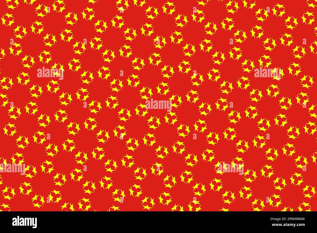 Geometric pattern in the colors of the national flag of Vietnam. The ...