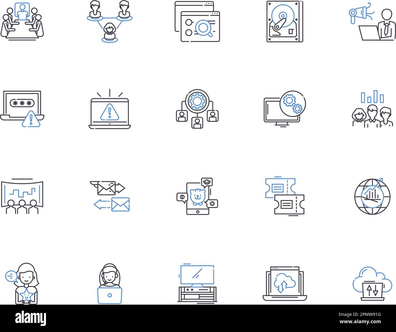 Digital customer experience outline icons collection. digital, customer ... Digital customer experience outline icons collection. digital, customer ...