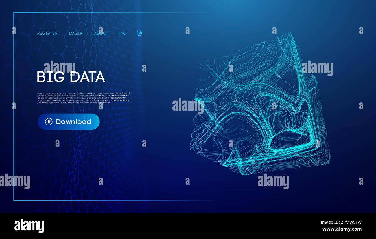Data cube blockchain technology background. Futuristic network vector illustration Stock Vector ...