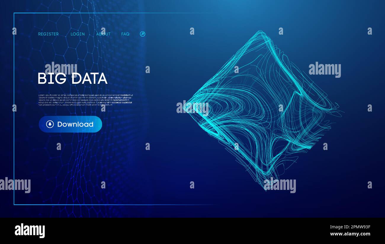 Data cube blockchain technology background. Futuristic network vector ...