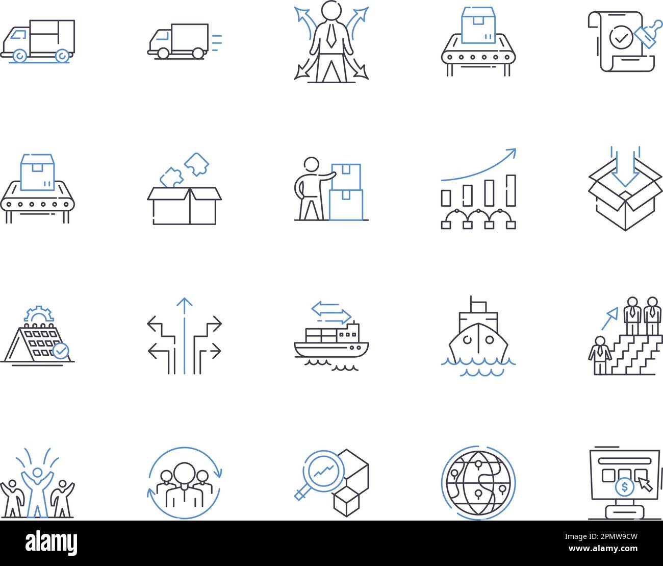 Fulfillment and Distribution outline icons collection. fulfillment ...