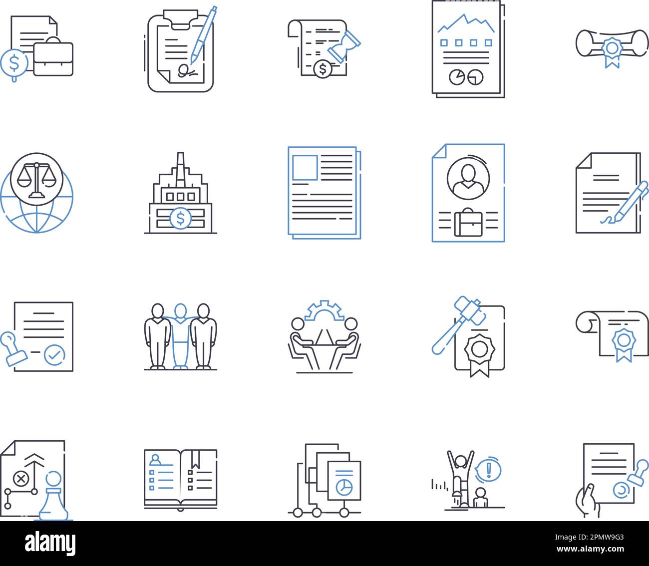 International law outline icons collection. International, law ...