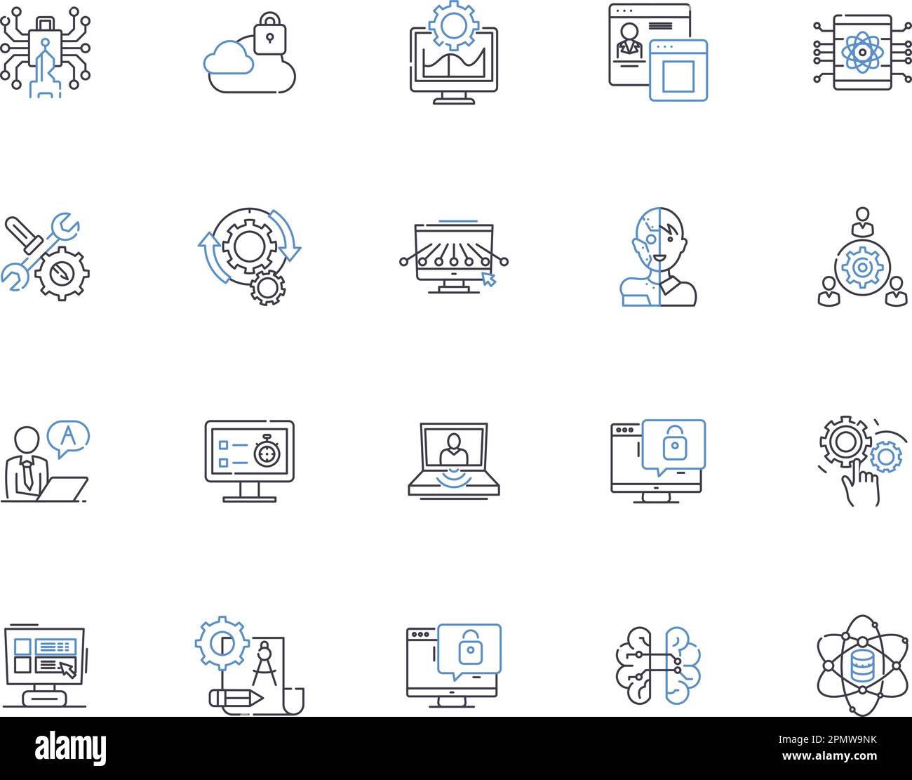 Security Outline Icons Collection Safety Protection Safeguard Safeguard Trustworthiness