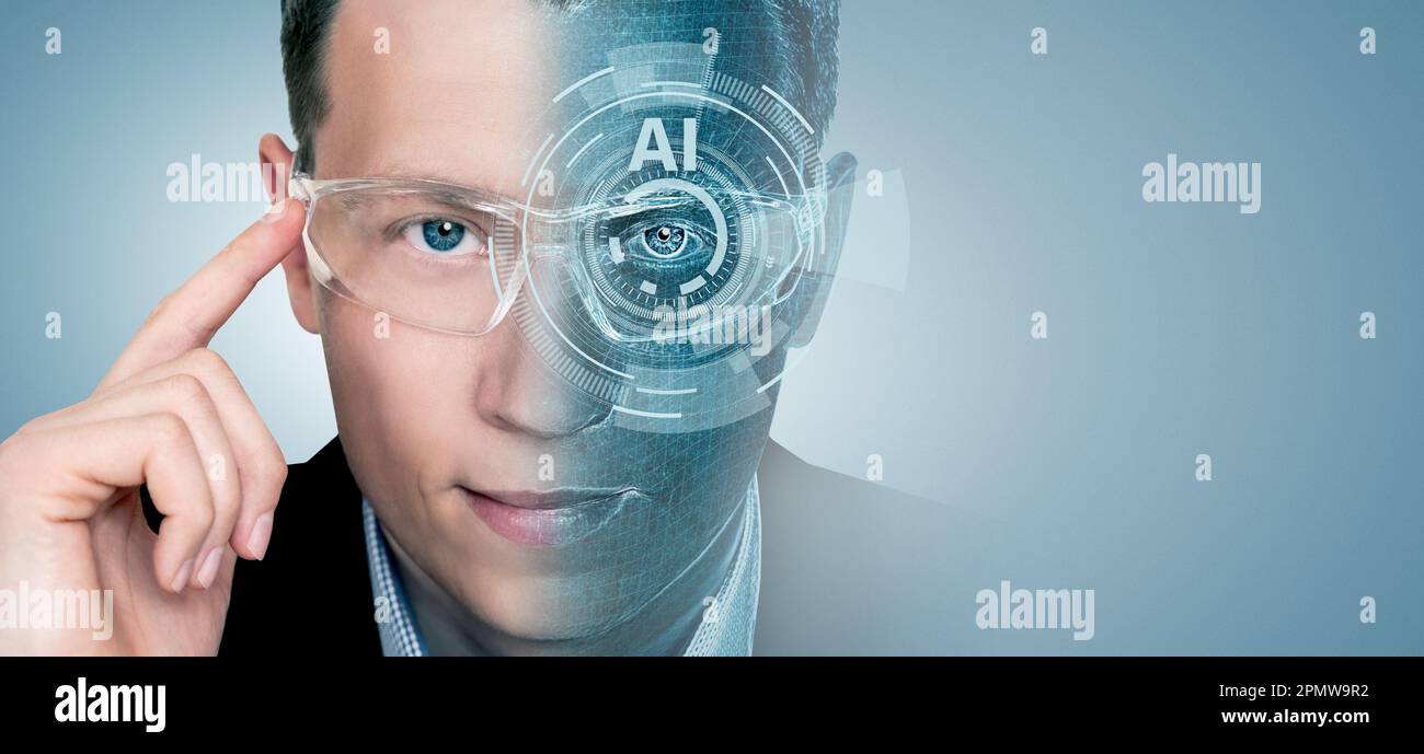 Half human half robot hi-res stock photography and images - Alamy
