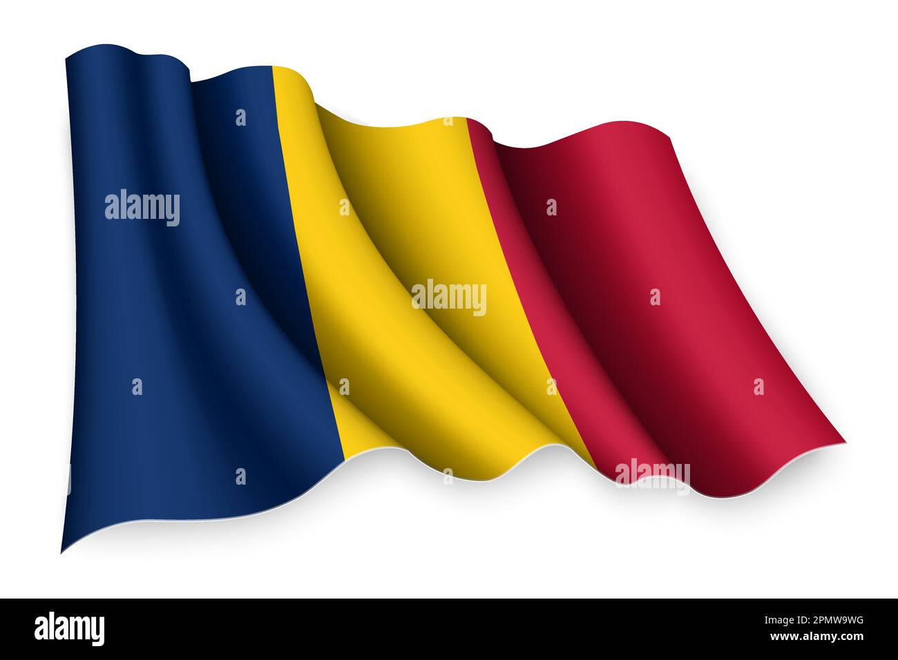 Chad flag wave Stock Vector Images - Alamy