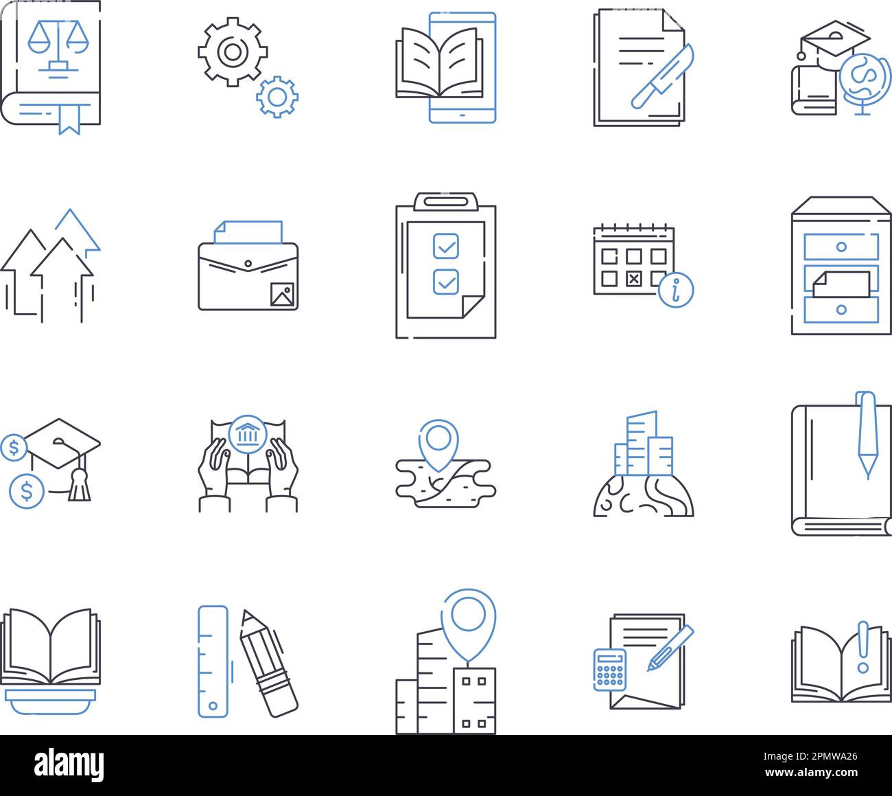 Knowledge management outline icons collection. Knowledge, Management ...