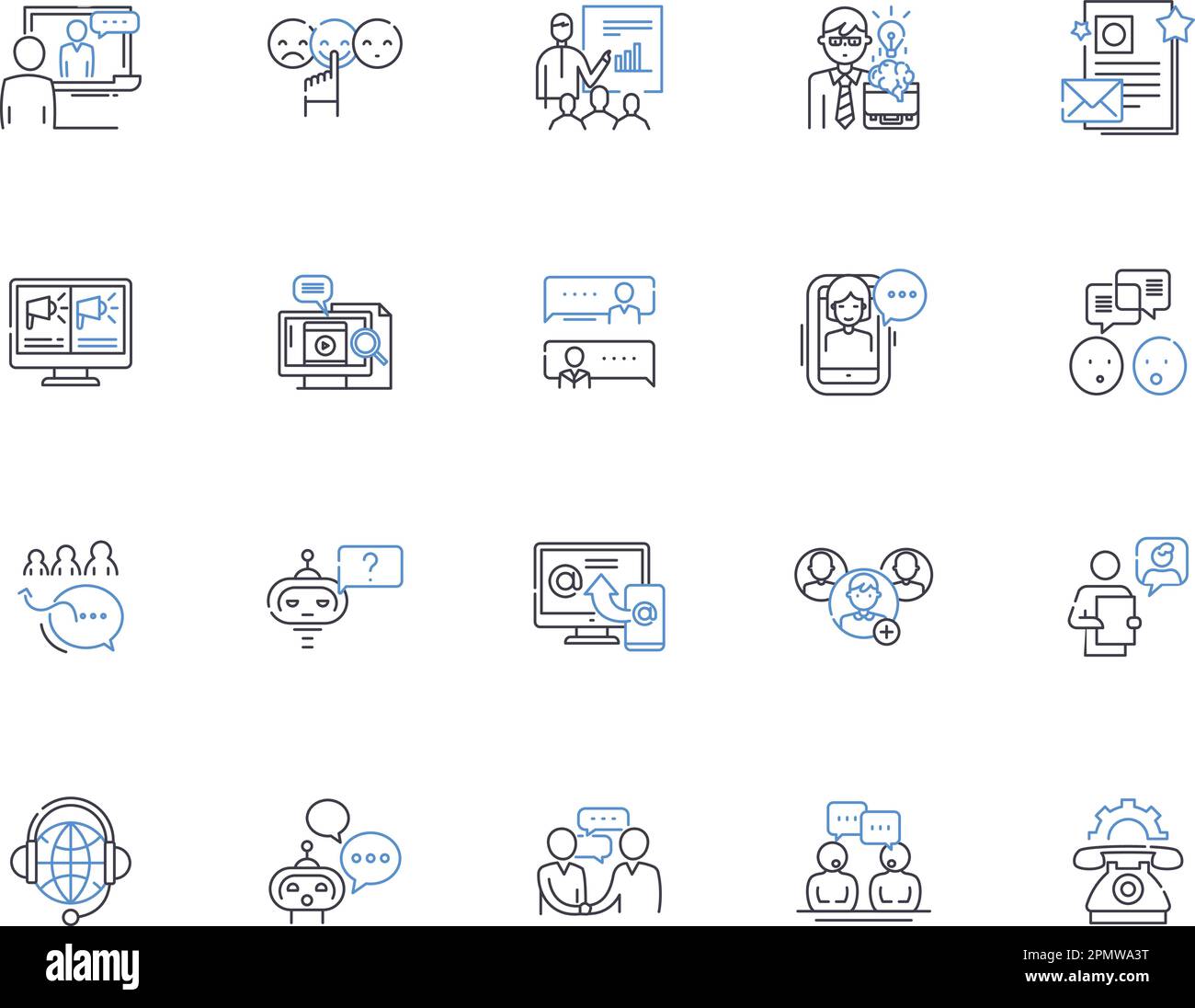Speech Outline Icons Collection Speaking Oratory Reciting Rhetoric