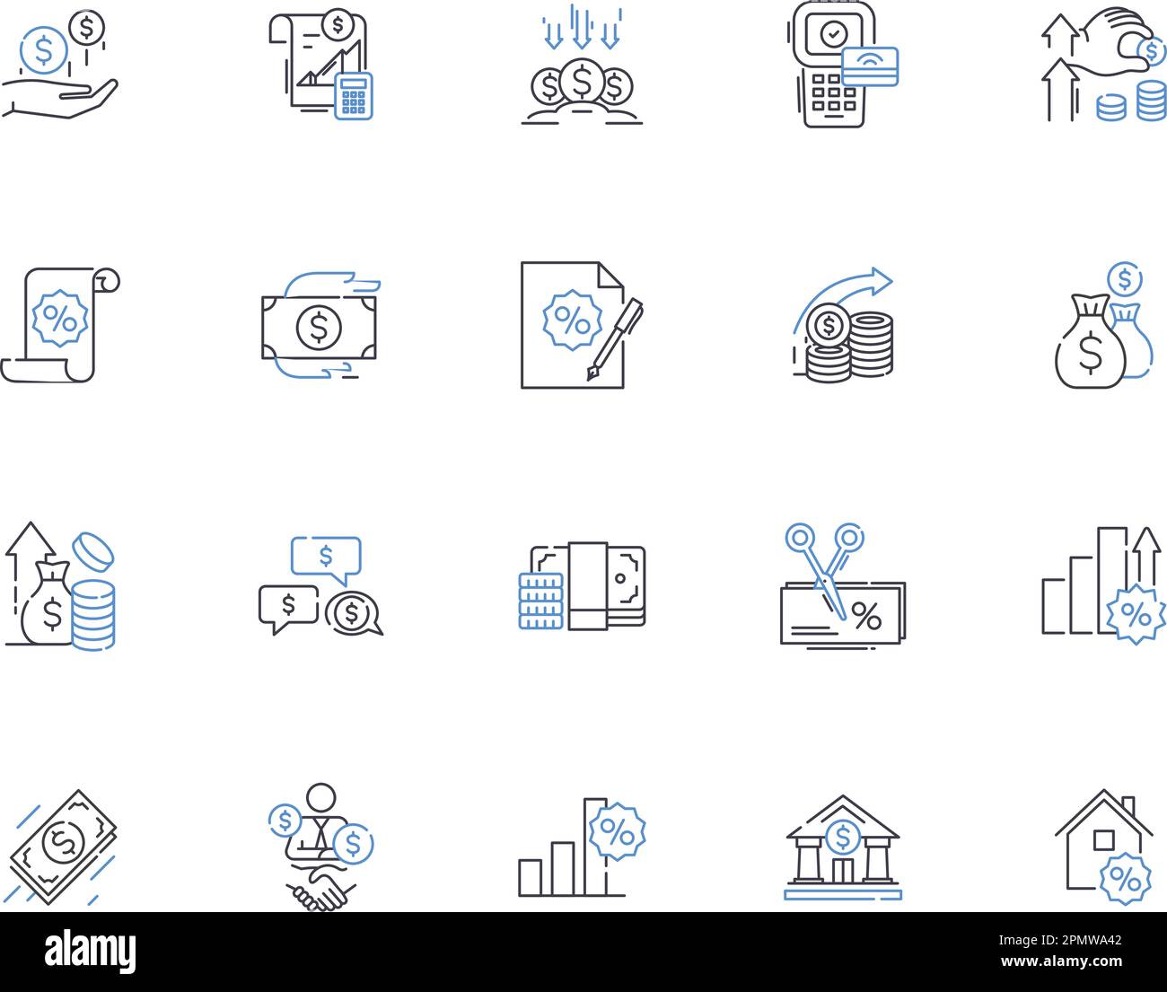 Sales system outline icons collection. Sale, System, Automated, Process ...