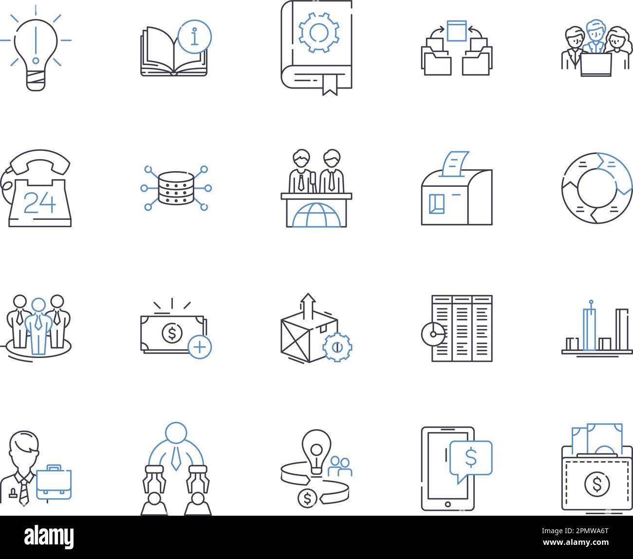 Credit management outline icons collection. Credit, Management ...