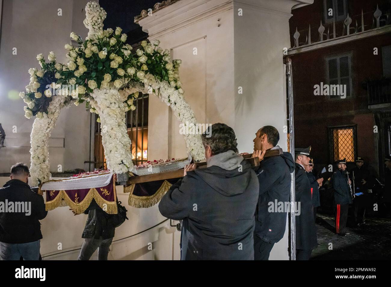 The representation of the Edicule of the Holy Sepulchre is carried back ...