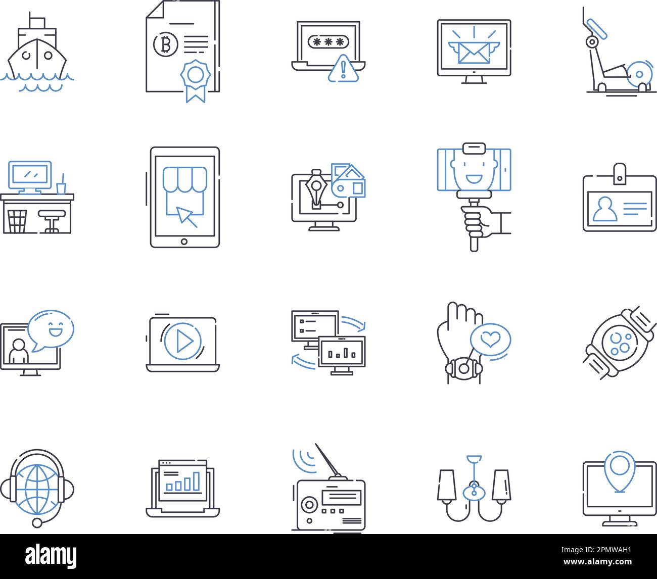 Home technology cables Stock Vector Images - Alamy